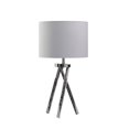 LHYY 26.25" In Mid Century Birgit Led Acrylic Tapered Legs Silver Metal ...