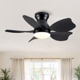 LHYY 30"Small Kid's Low Profile Flush Mount Ceiling Fan Lighting with ...