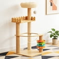 LHYY 39.3" Modern Cat Tower,Wood Cat Tree Tower for Indoor Cats,Cat ...