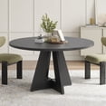 LHYY 47"Round Dining Table for 4-7 People,Modern Wood Kitchen Table ...