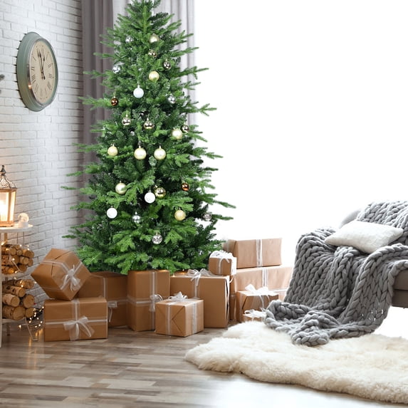 LHYY 4FT Green PVC+PE Christmas Tree with 919 Tips–Full Lush Hinged ...