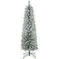 LHYY 5ft Artificial Pencil Christmas Tree with 263 Snow Flocked Tips ...