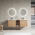 LHYY 60''Wall-Mounted Bathroom Vanity with White Ceramic Sink and ...