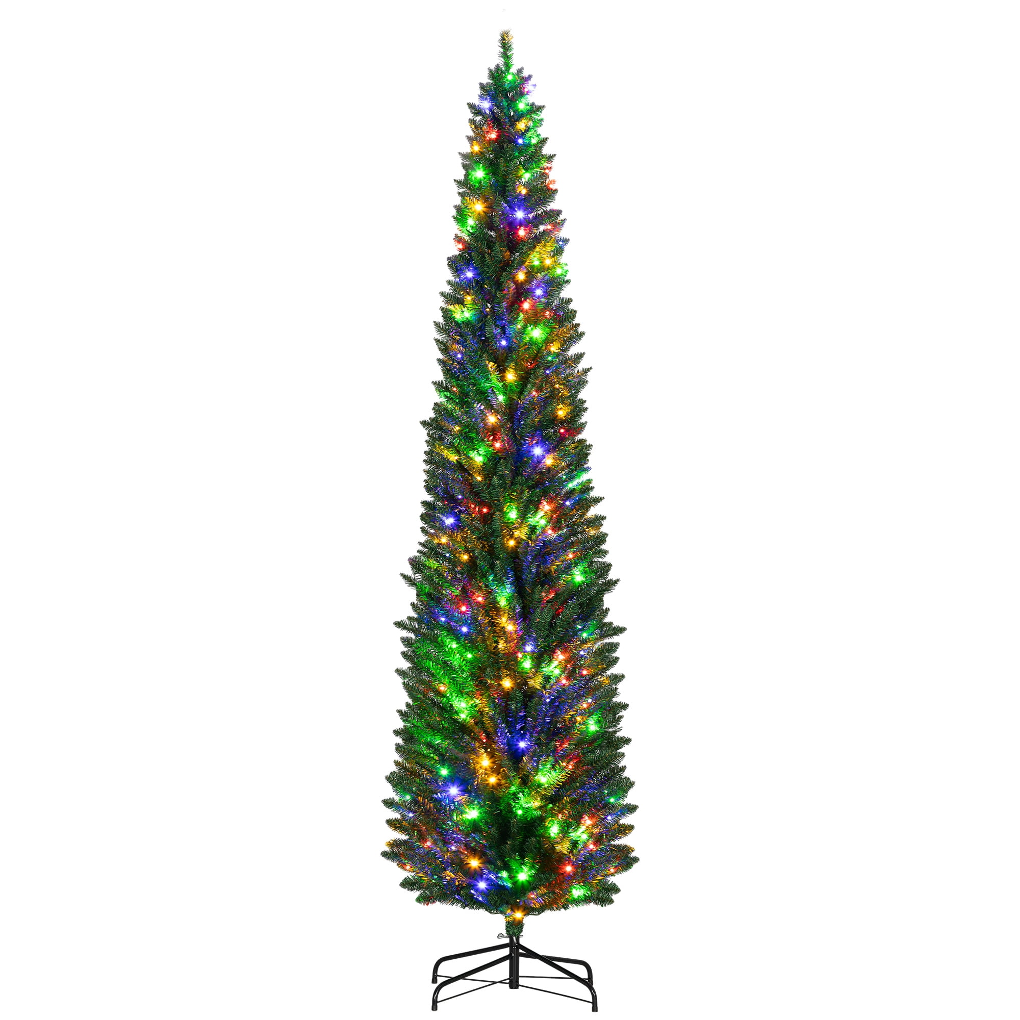 LHYY 8ft Tall Pencil Prelit Artificial Christmas Tree Holiday Décor ...