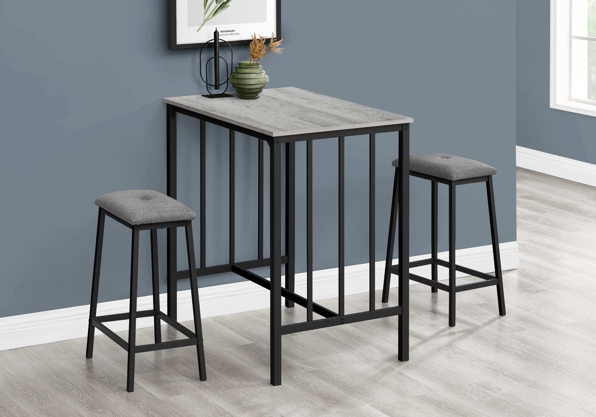 LHYY Dining Set,3pcs Set,Counter Height,36"Rectangular,Small,Kitchen ...