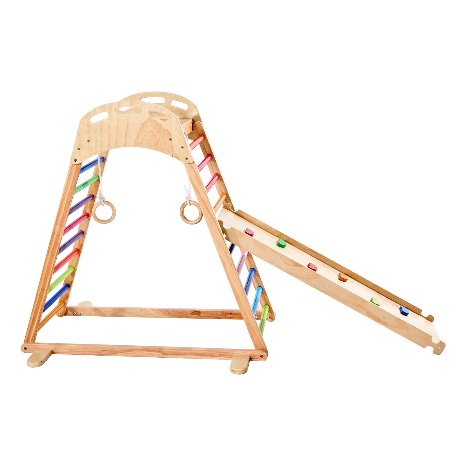 LHYY Indoor Playground Jungle Gym 4-in-1 Wooden Indoor Playground ...
