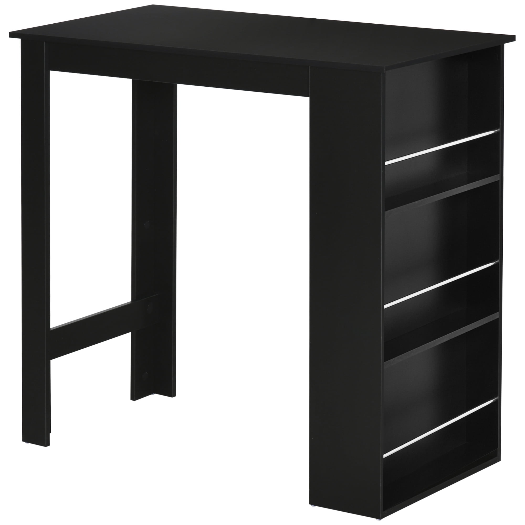 LHYY Modern Bar Table Counter Height Dining Table with 3 Storage ...