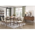 LHYY Modern Design 7pc Dining Set Table and 6x Side Chairs Fabric ...
