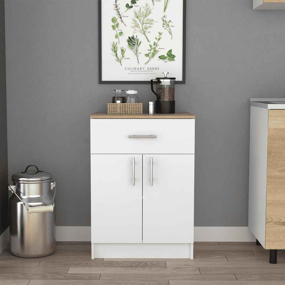 LHYY Pantry Organizer Cabinet 33"H,One Drawer,Two Interior Shelves,Two ...