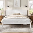 LHYY Platform Bed Frame with Headboard,Wood Slat Support,No Box Spring ...
