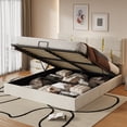LHYY Queen Size Upholstered Platform Bed with Hydraulic Storage System ...
