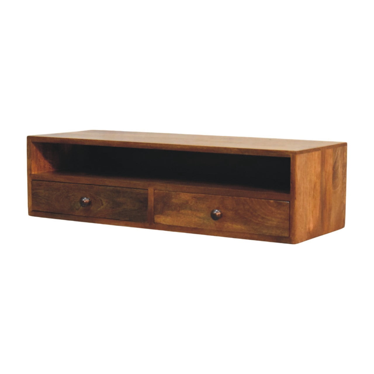 LHYY Solid Wood Amber Open Media Unit - Walmart.com