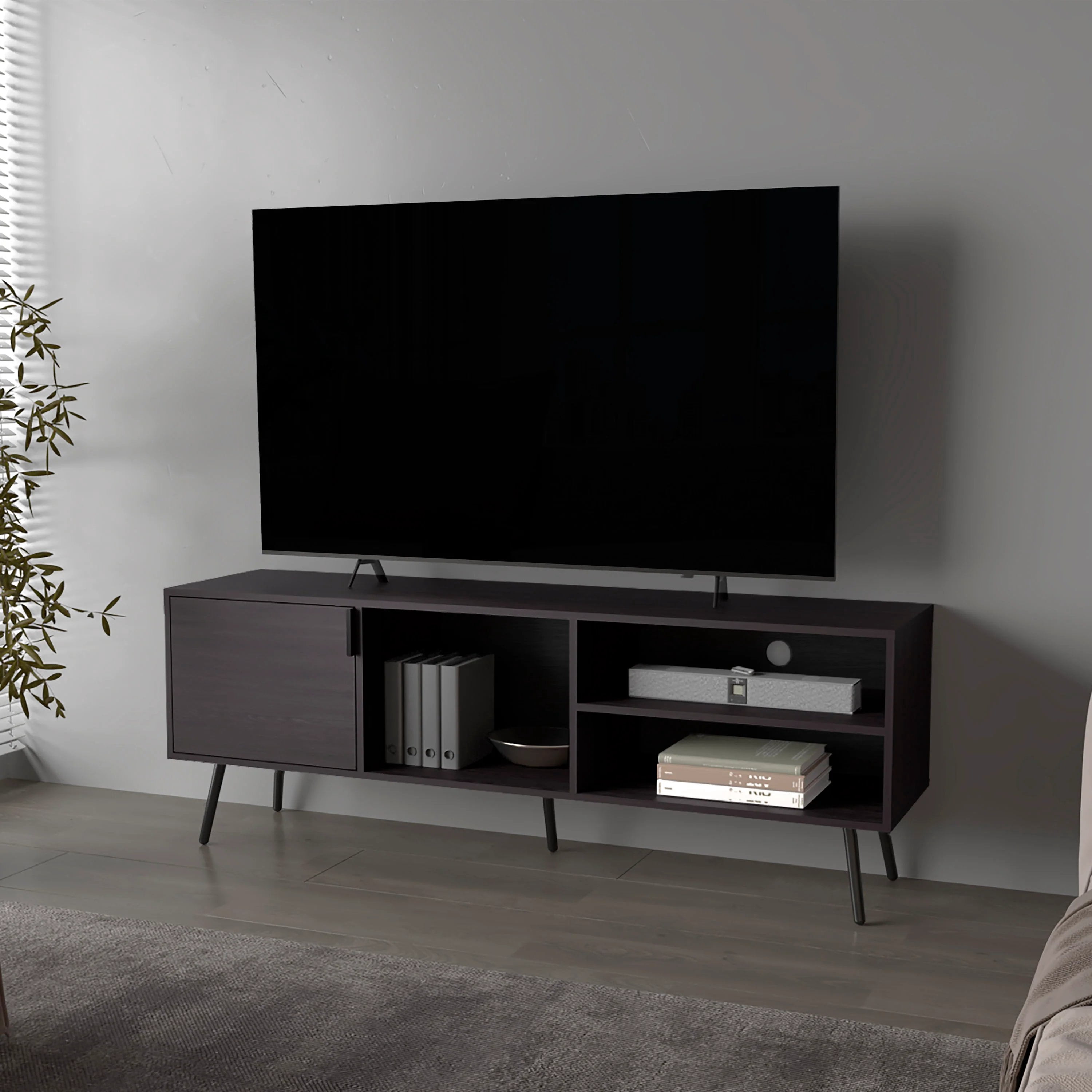 LHYY TV Stand Multistorage with a Door and Open Storage - Walmart.com