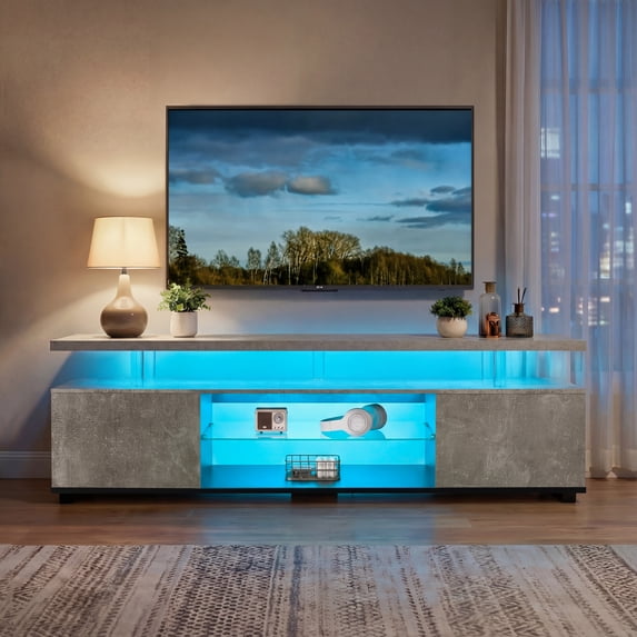 LHYY TV Stand for 70 Inch TV LED Gaming Entertainment Center Media ...