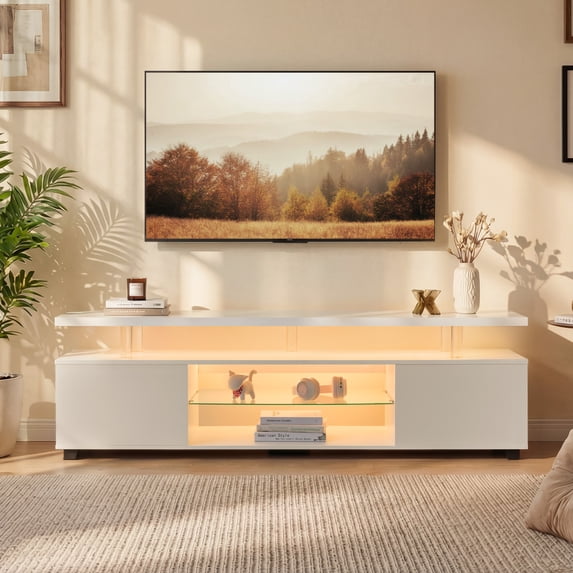 LHYY TV Stand for 70 Inch TV LED Gaming Entertainment Center Media ...