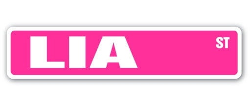 LIA Street Sign Childrens Name Room Sign | Indoor/Outdoor | 36" Wide ...