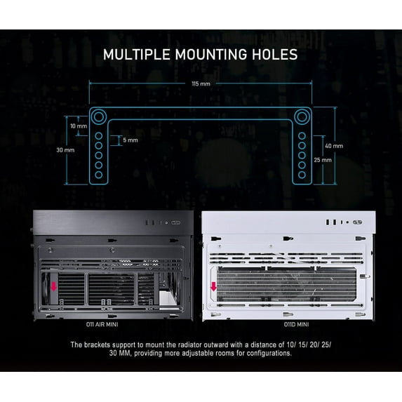 LIAN LI Radiator Offset Mounting Bracket for O11D MINI and O11 AIR MINI ...
