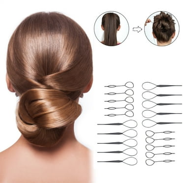 19 Pcs Hair Braiding Tool, DIY Hair Styling Tool Kit Updo Ponytail ...