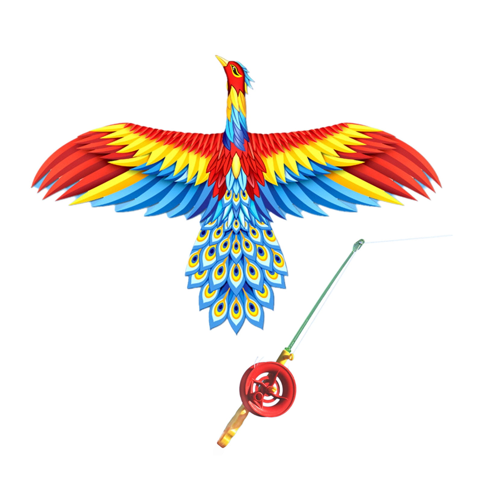 LIANGXR Dynamic Wing Kites with Fishing Rod Line Butterfly Dynamic ...