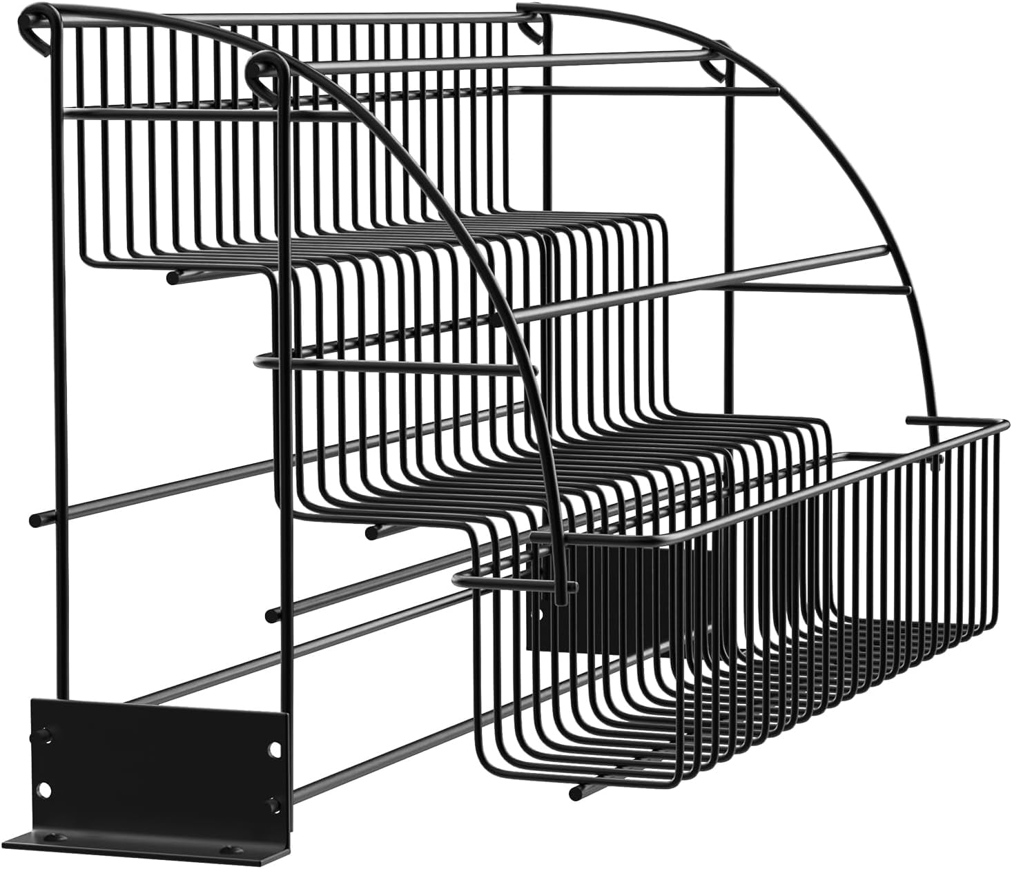 LIANHONG 3-Tier Pull Down Spice Rack, Retractable Large Capacity ...
