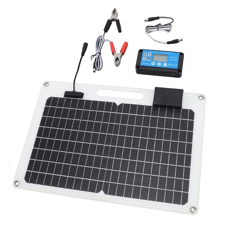 LIANXUE 100W Solar Panel Car Battery Charger USB Port Voltages ...