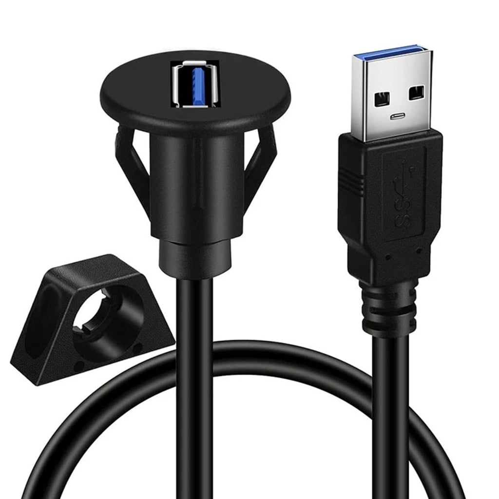 LIANXUE 100cm USB 3.0 Male to Female Flush Panel Mount Extension Cable ...