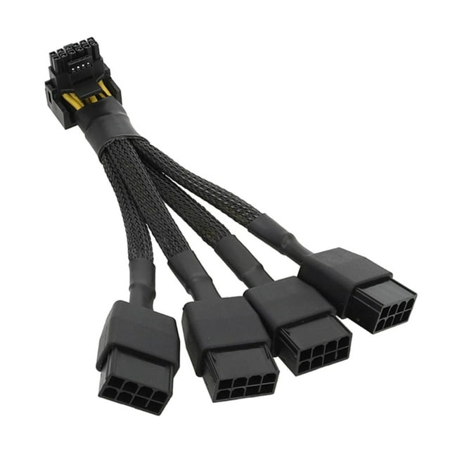LIANXUE 12cm 16Pin to 4 x 8 Pin GPU Adapter 16Pin to 8Pin Female ...