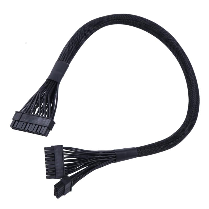 LIANXUE 18+10pin to 24Pin Sleeved Cable 24Pin PSUs Modular Power Supply ...