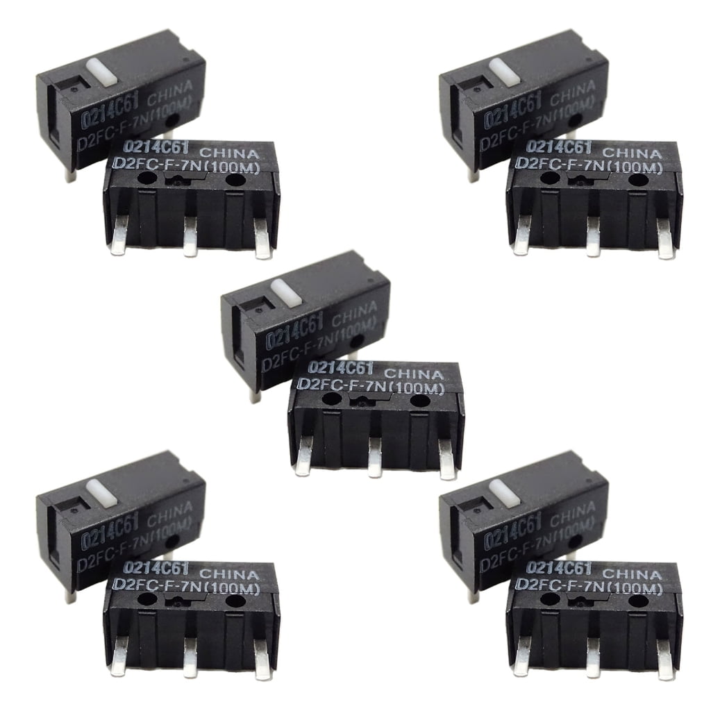 LIANXUE 2/10Pcs 100M Micro Switches D2FC-F-7N (100M) Mice Micro Switches Touch Switches Mice ...