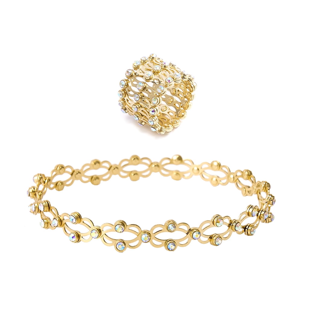 LIANXUE 2 in 1 Magic Retractable Ring Bracelet for Creative Stretchable ...