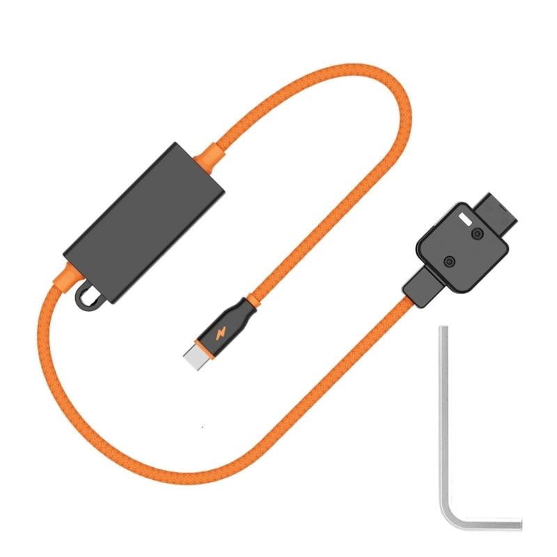 LIANXUE 20inch D Tap to USB C Power Cable PD65W Fast Charging Braideds Cord for Cameras and ...