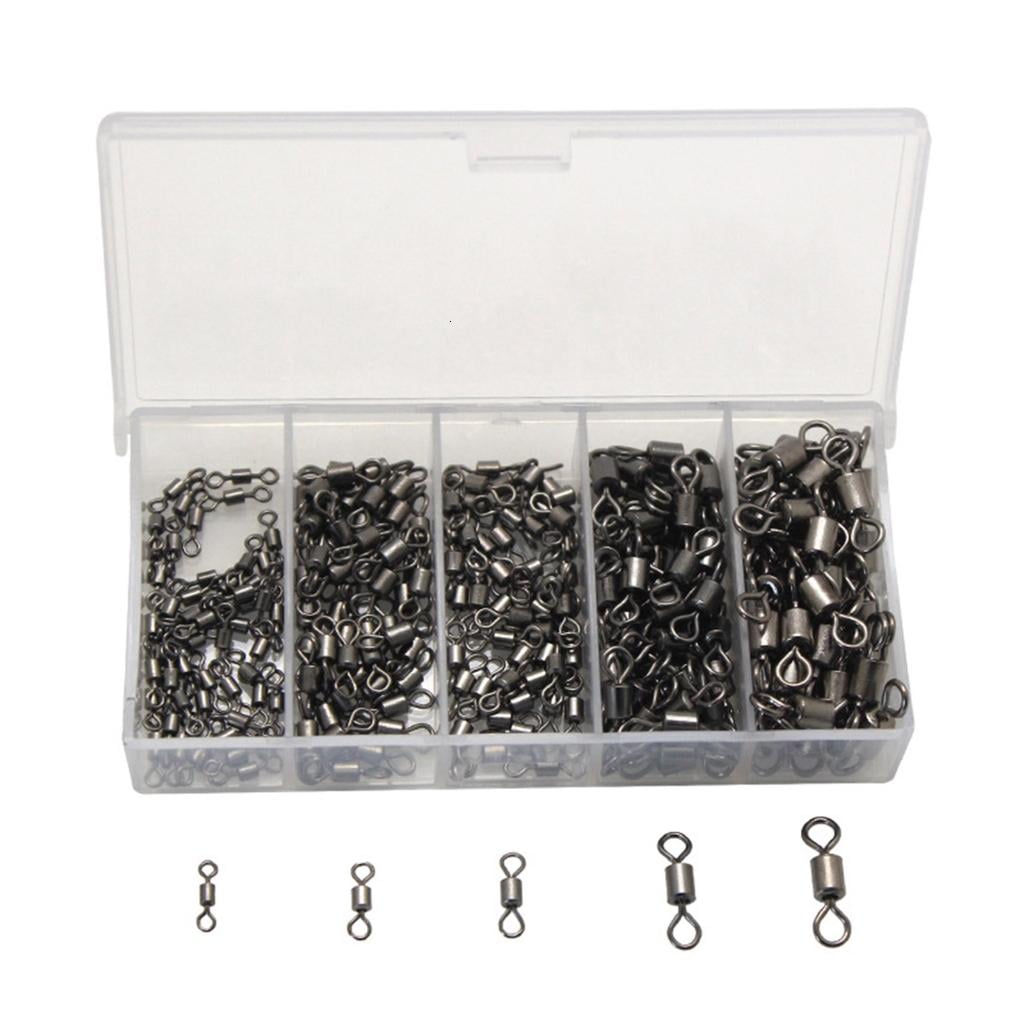 LIANXUE 250pcs Coppers Alloy Swivels Fishing Line Connector Fishing ...