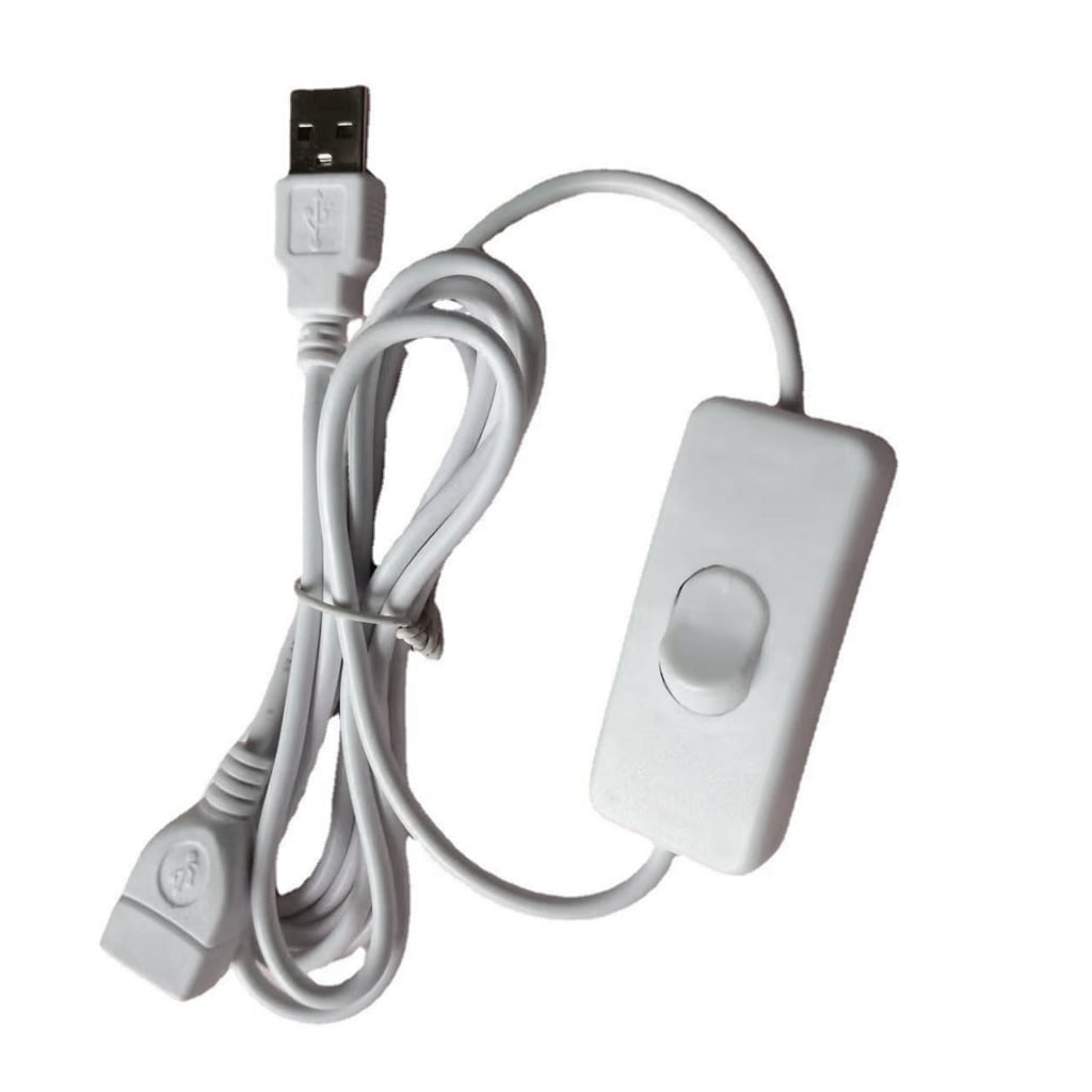 LIANXUE 2m USB Cable with Switch ON/OFF Cable Extension USB Fan Power ...