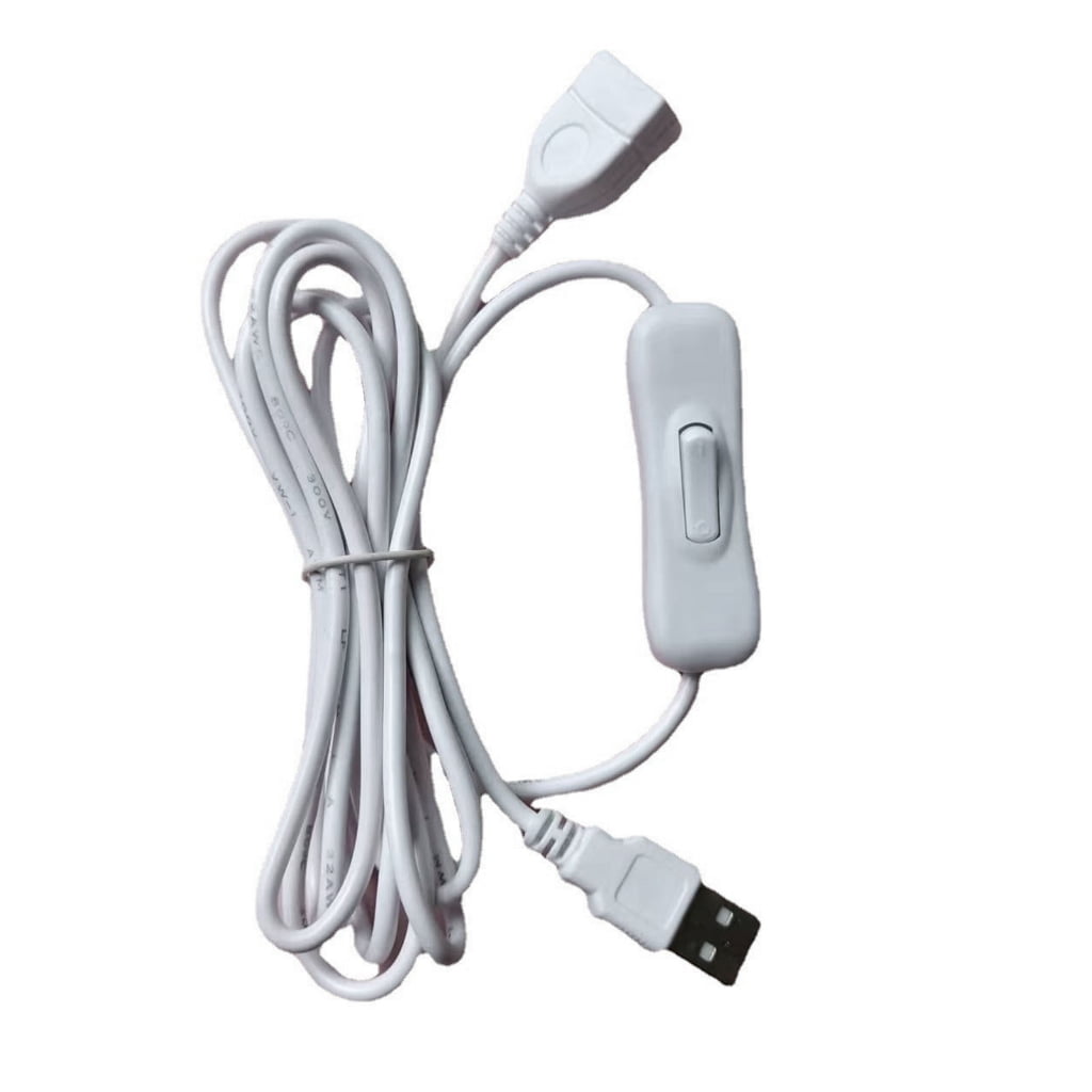 LIANXUE 2m USB Cable with Switch ON/OFF Cable Extension USB Fan Power ...