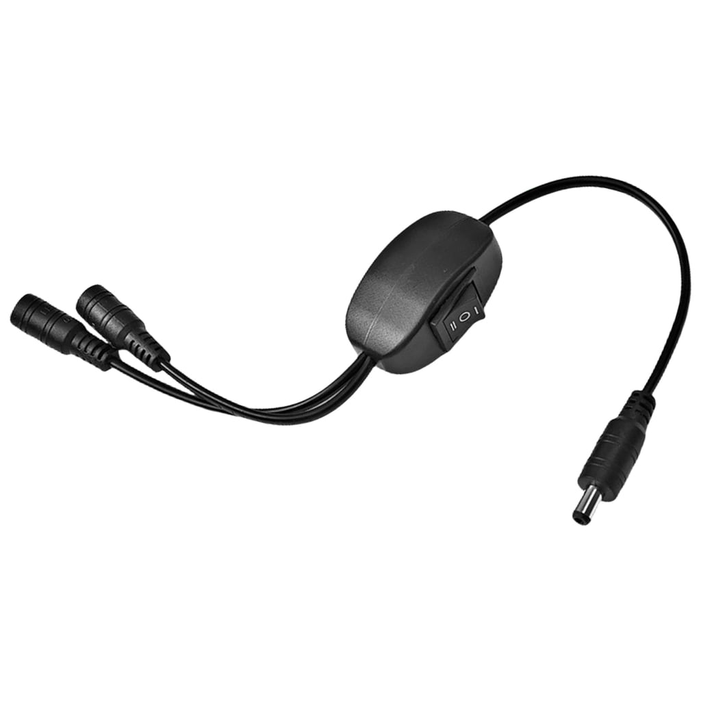 LIANXUE 5.5x2.1mm DC5521 Power Switches Cable Male to Two Female for ...