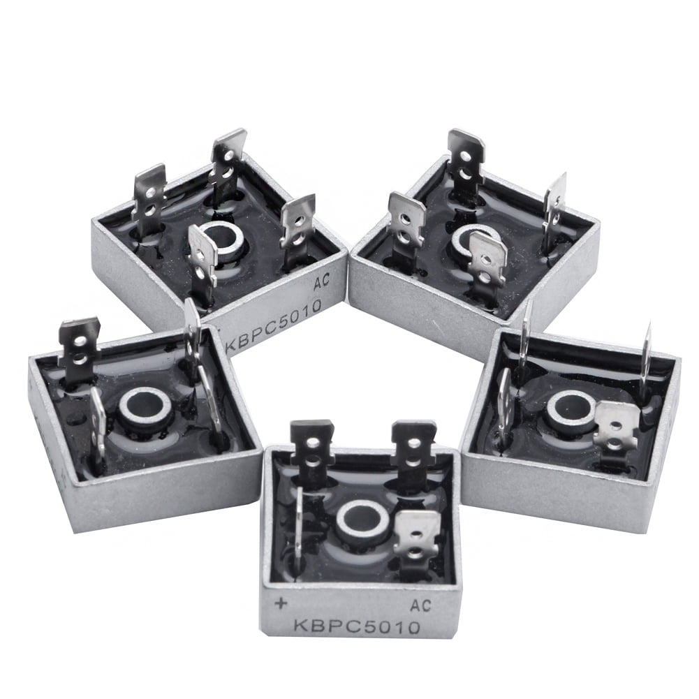 LIANXUE 5 x KBPC5010 1000V 50A Metal for Case 4 Pin Single Phase Diode ...
