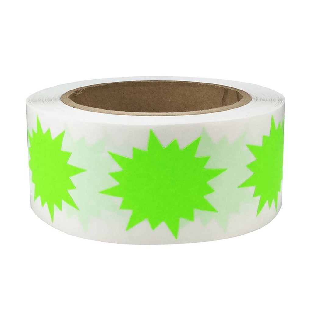 LIANXUE 500 Pcs Fluorescent Color Label Stickers Serrated Explosion ...