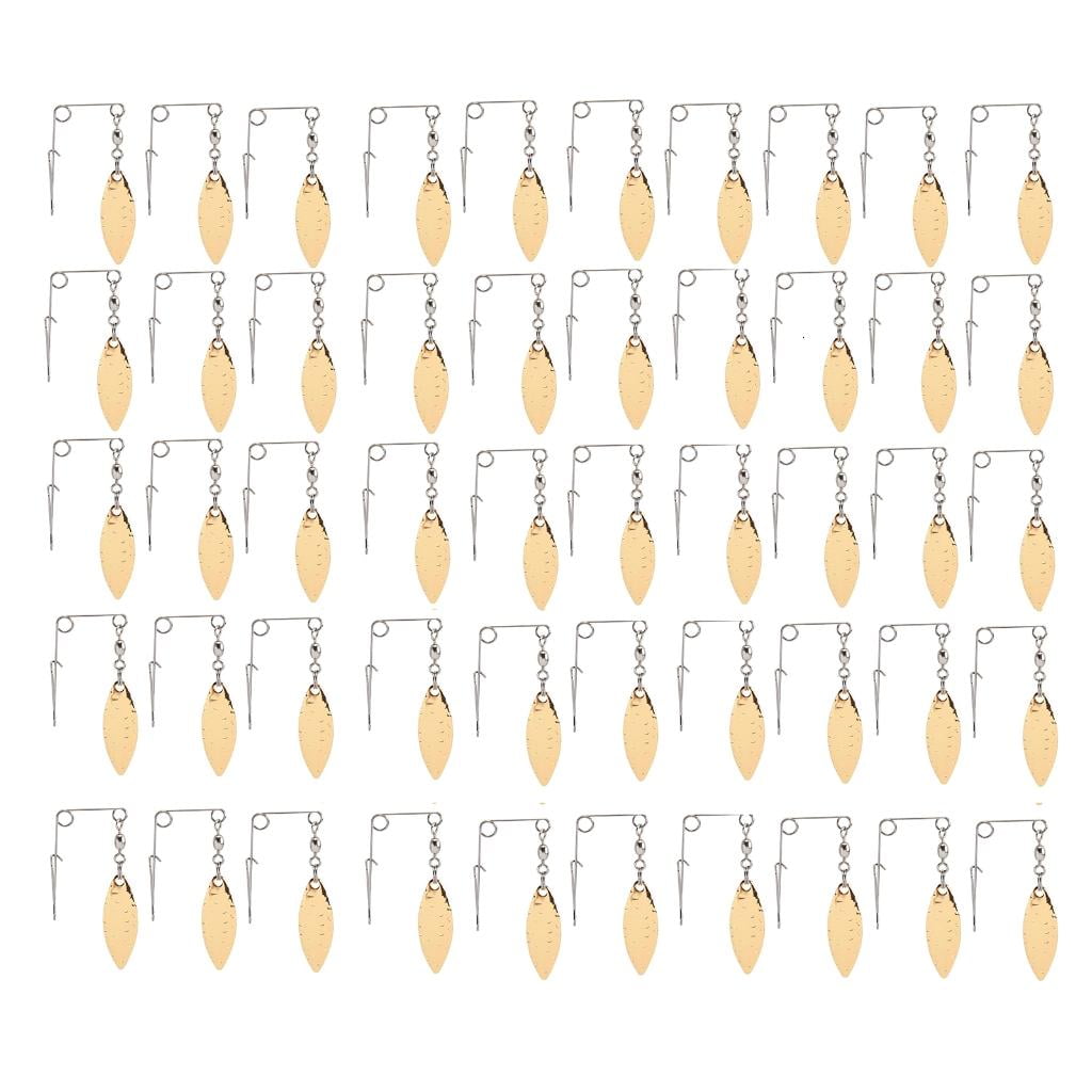LIANXUE 50Pcs Fishing Spinnerbait Smooth Spoons for Making Spinner ...