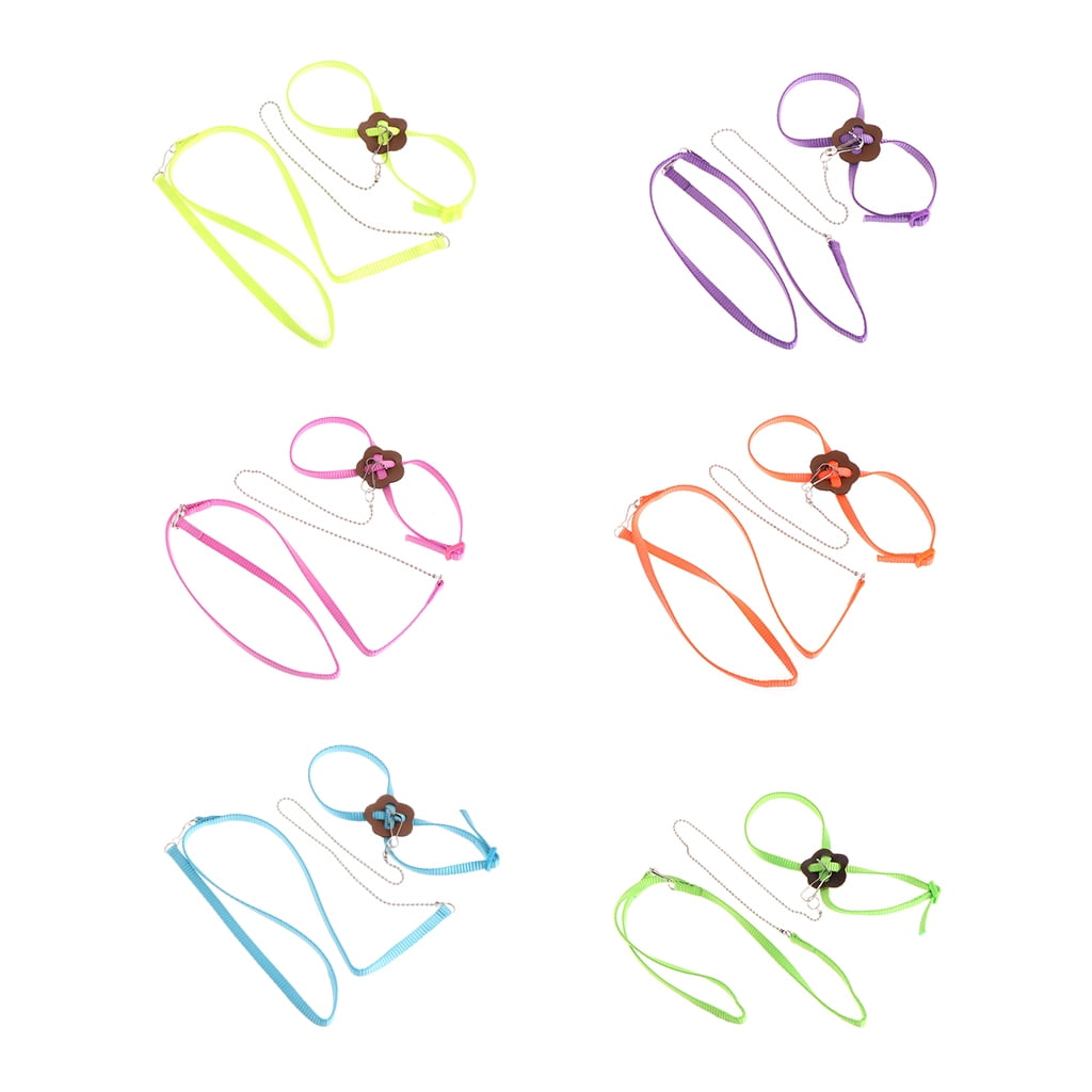 LIANXUE Bird Harness Leash Parrot Flying Ropes Adjustable Nylon ...