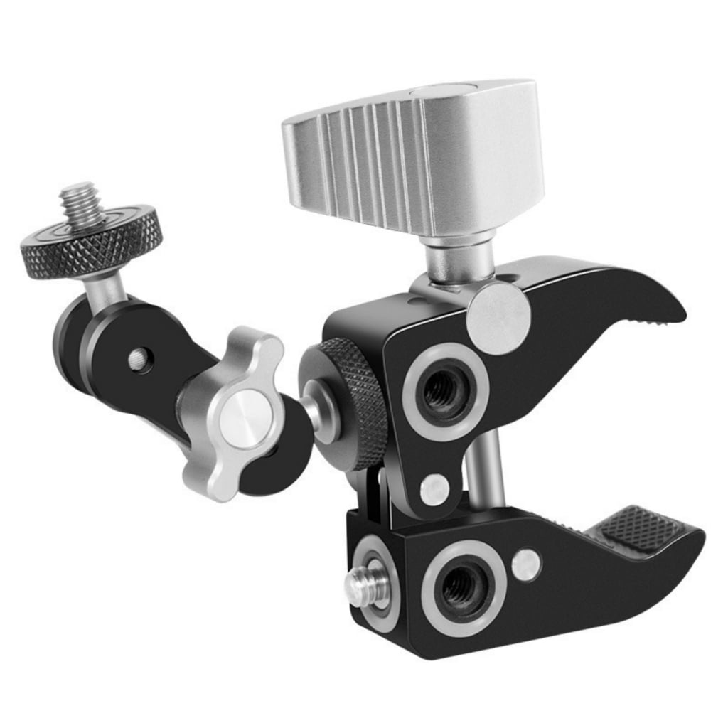 LIANXUE C type Metal Camera Mount Clamp With 1/4 And 3/8 Thread For ...