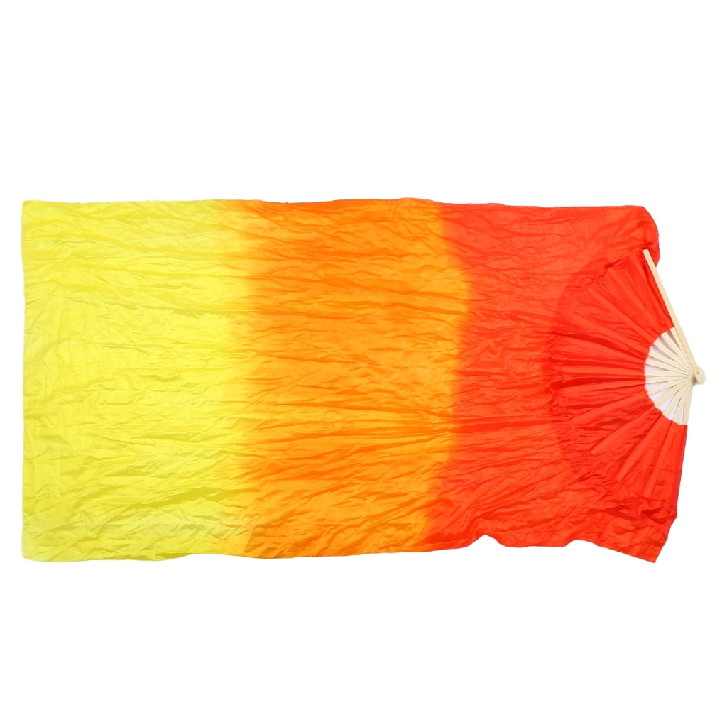 Professional Dance Fan Colorful Tie-Dyed Bamboo Long Fans Great for ...