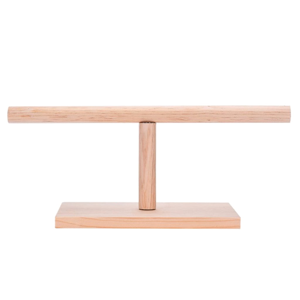 LIANXUE Chicken Wooden Perch Natural Wood Table Stand T-shape Bar ...