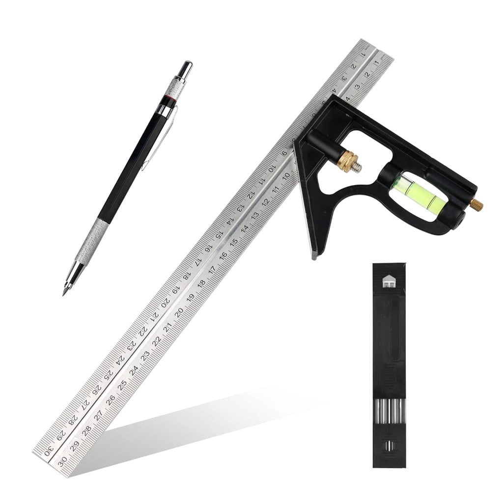 3d Multi-angle Measuring Ruler Combination Square Tool - Aluminum ...