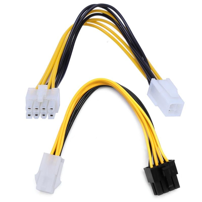 LIANXUE Computer Power Supply ATX 4pin to Motherboard 8Pin CPU Power ...
