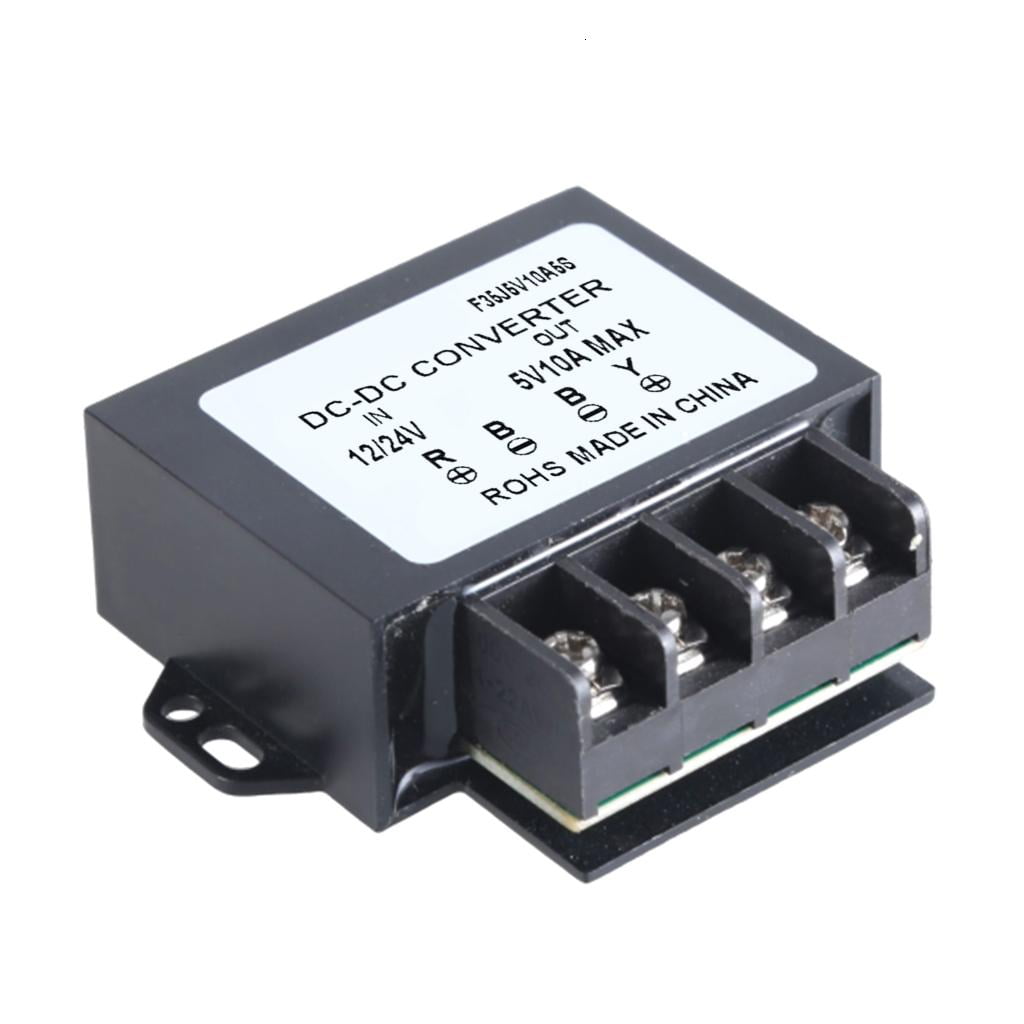 LIANXUE DC12~24V to 5V 10A Converter Module 50W Car Power Adapter ...