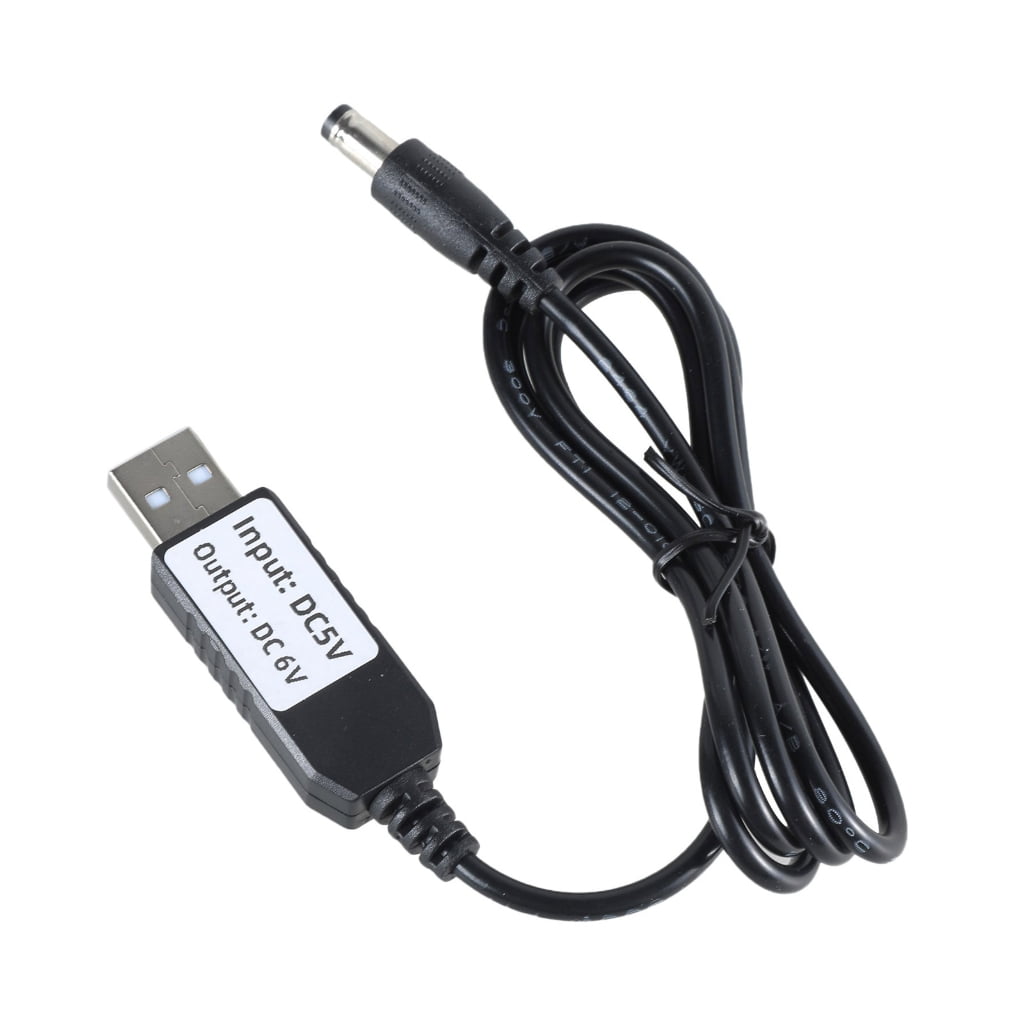 LIANXUE DC5.5x2.1mm USB to 6V DC5.5x2.1mm Power Cable for 4AA Battery ...