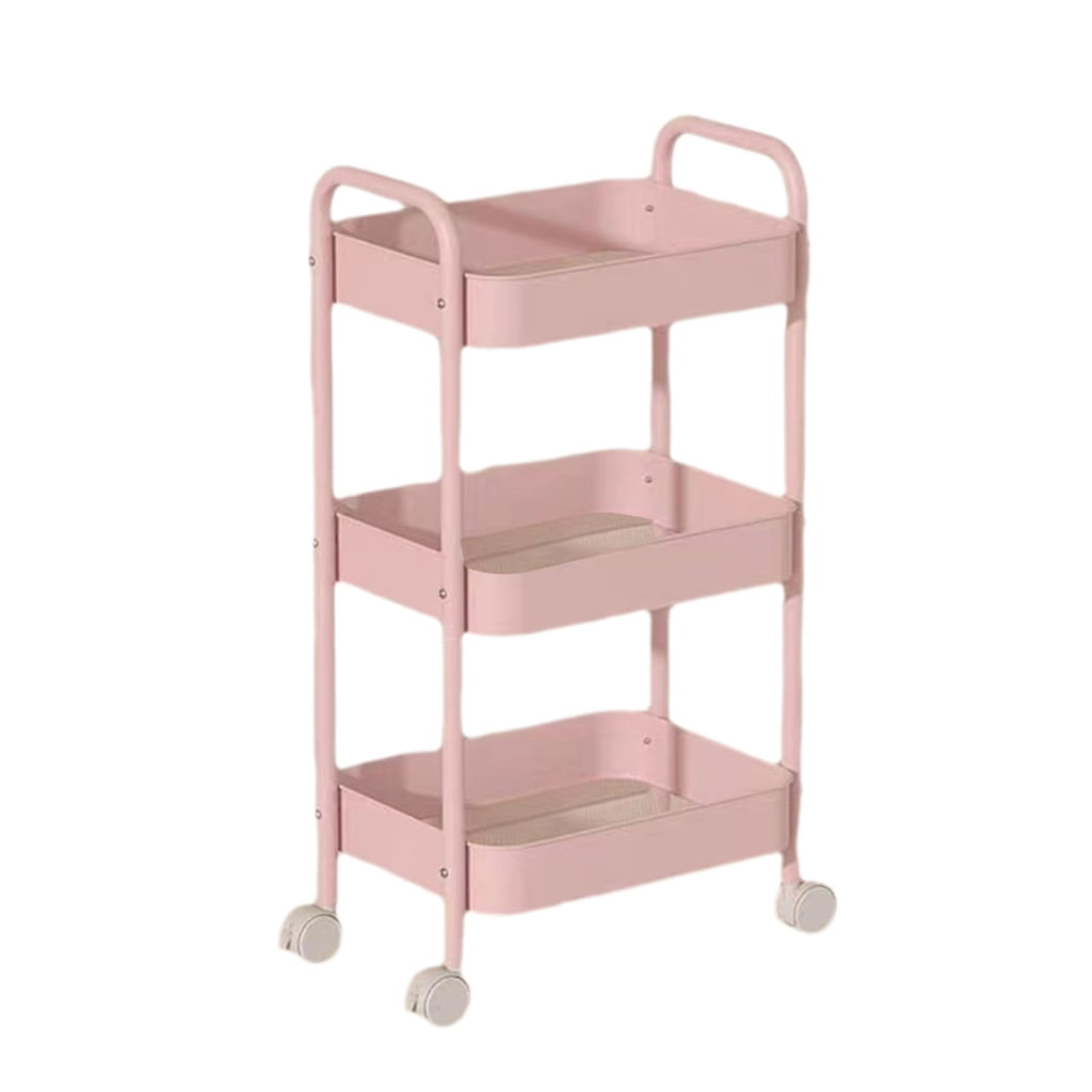 LIANXUE Easy to Move Storage Trolley Sturdy Shelf Rolling Organizers ...