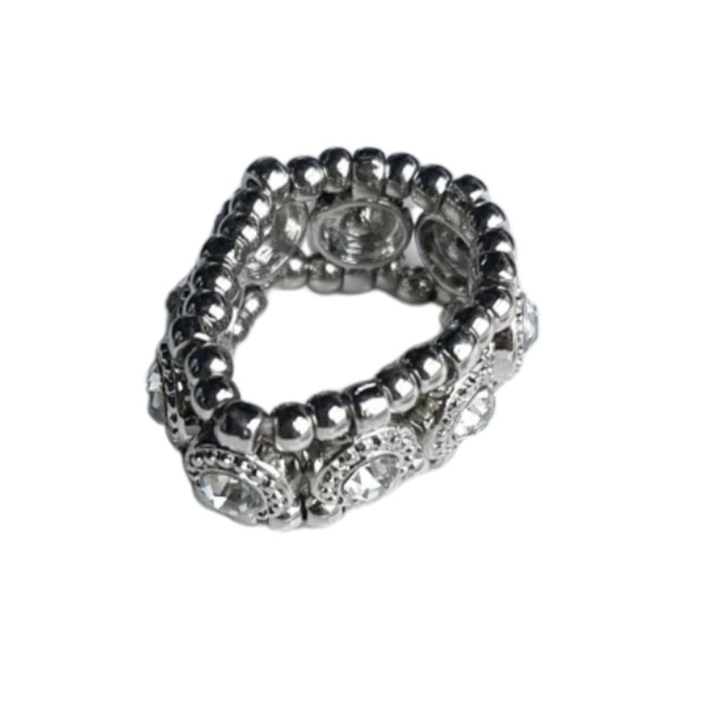 LIANXUE Elastic Stretch Finger Rings Telescopic Elastic Rings Bead ...