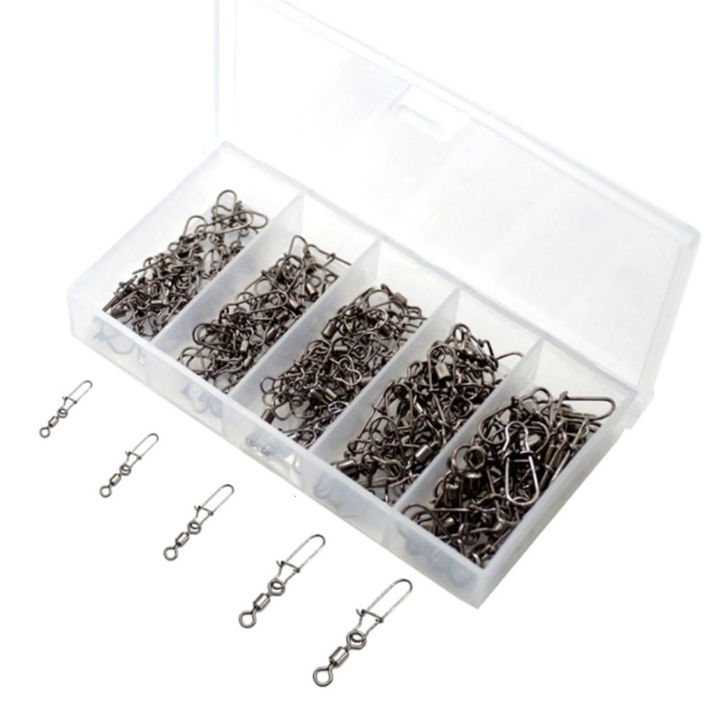 LIANXUE High Strength Fishing Swivels Snap Set Balls-Bearing Swivels ...