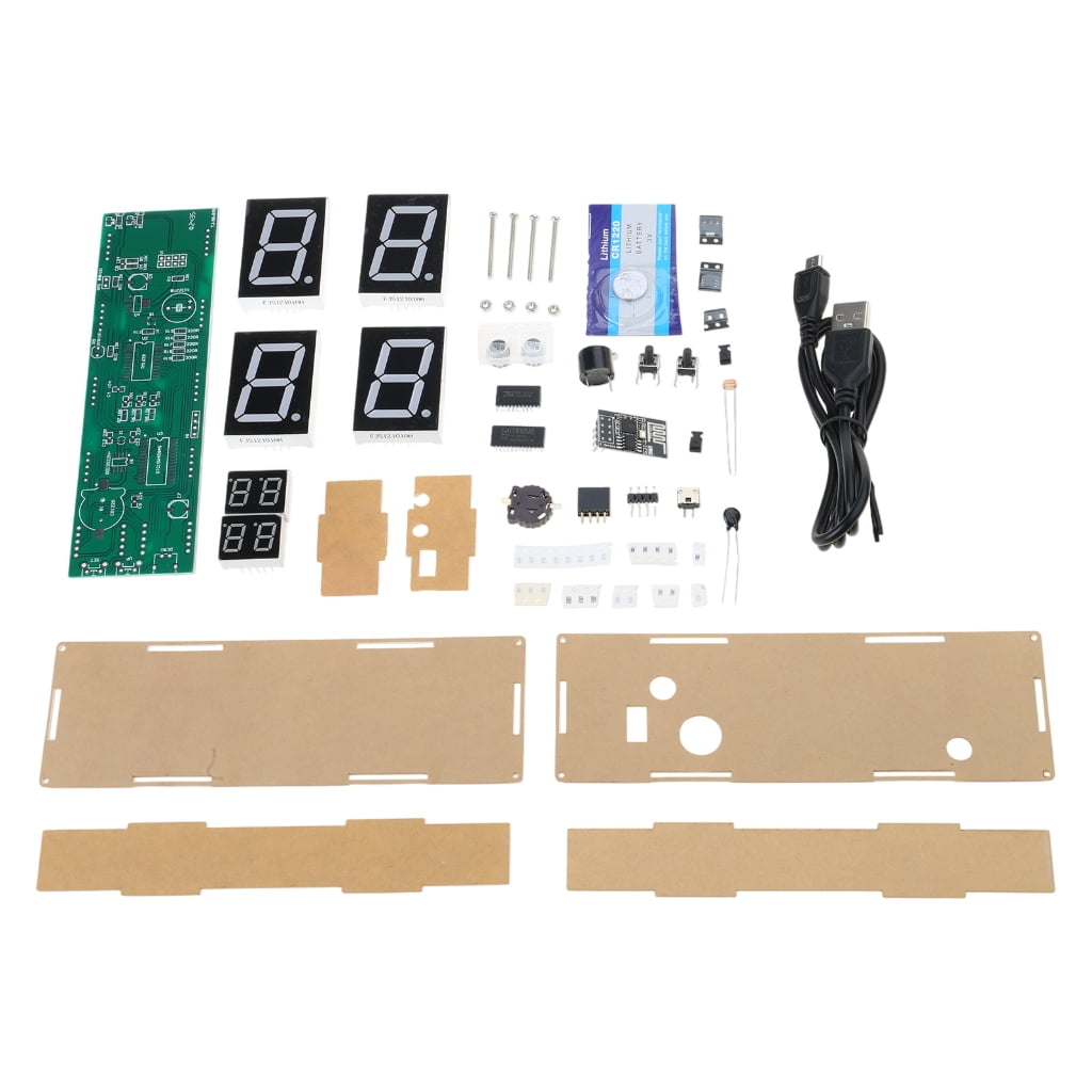 LIANXUE Home 8 Digit LED Display Clock set With ESP8266 Module Multifunction 8 Digit Digital ...